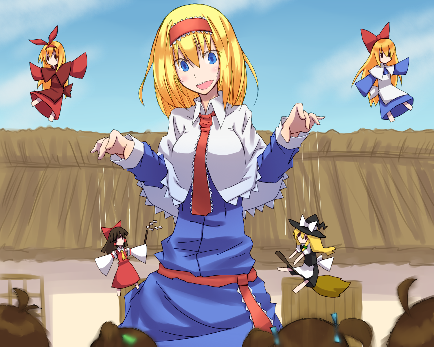 The Big ImageBoard (TBIB) - 1girl alice margatroid apron bad id bad pixiv id blonde hair bow ...