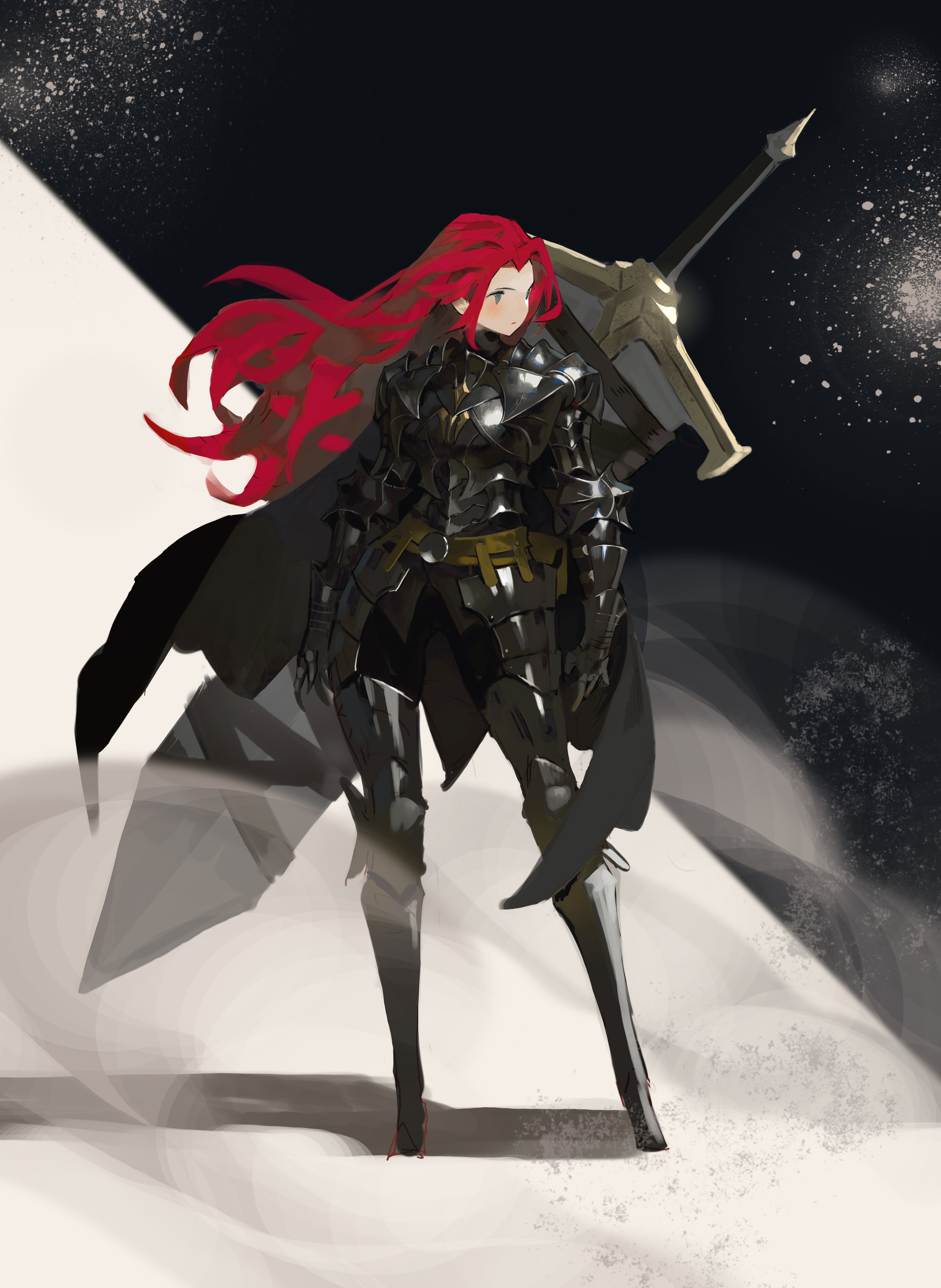 The Big ImageBoard (TBIB) - 1girl absurdres armor armored boots arowana2111 black armor boots ...