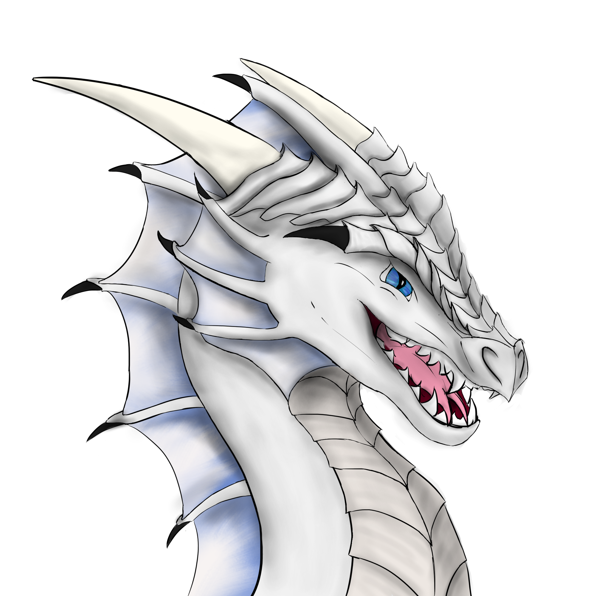 The Big ImageBoard (TBIB) - alpha channel black spikes blue eyes cheek ...