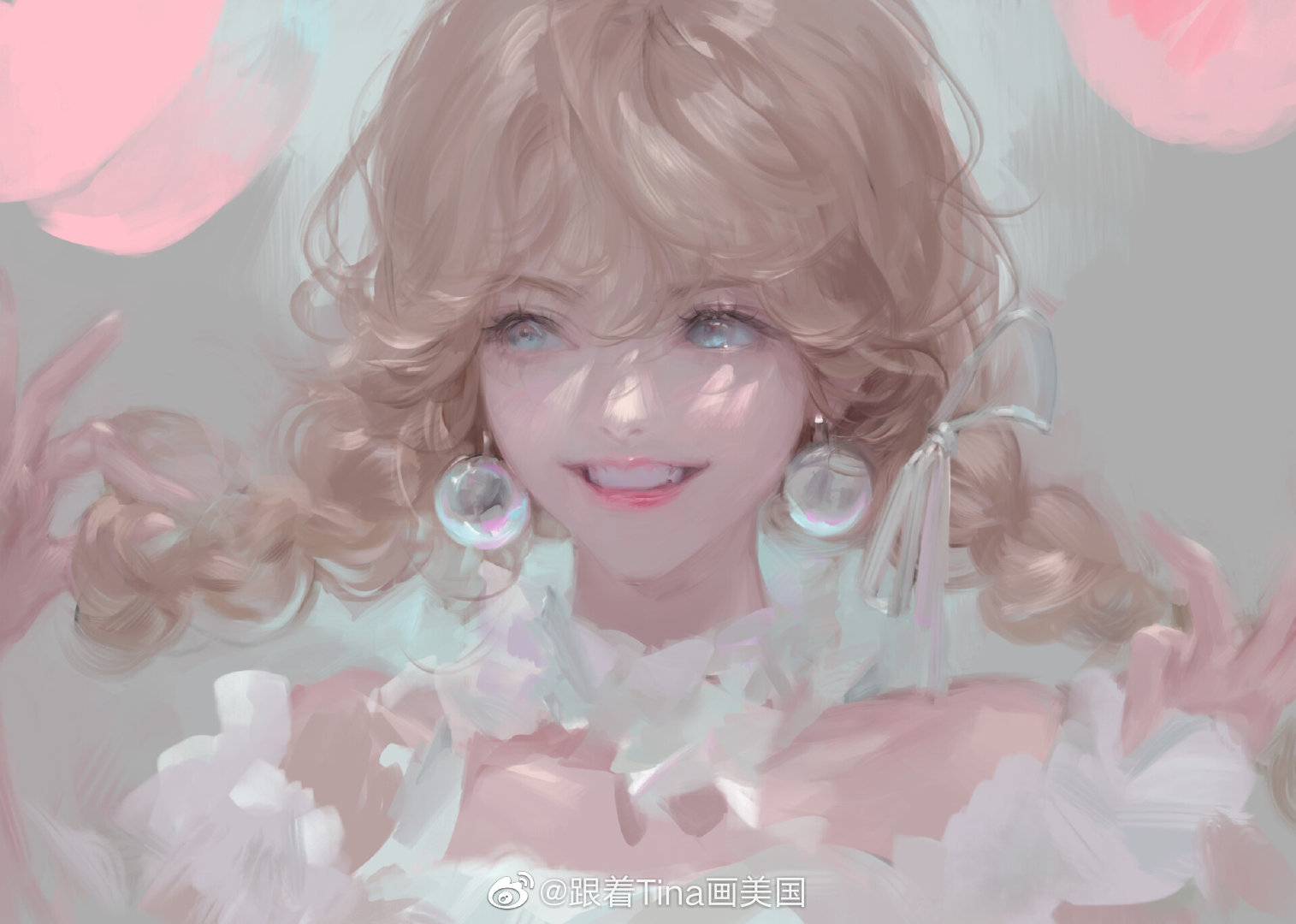 The Big ImageBoard (TBIB) - 1girl blonde hair blue eyes bm94199 curly hair long hair original ...