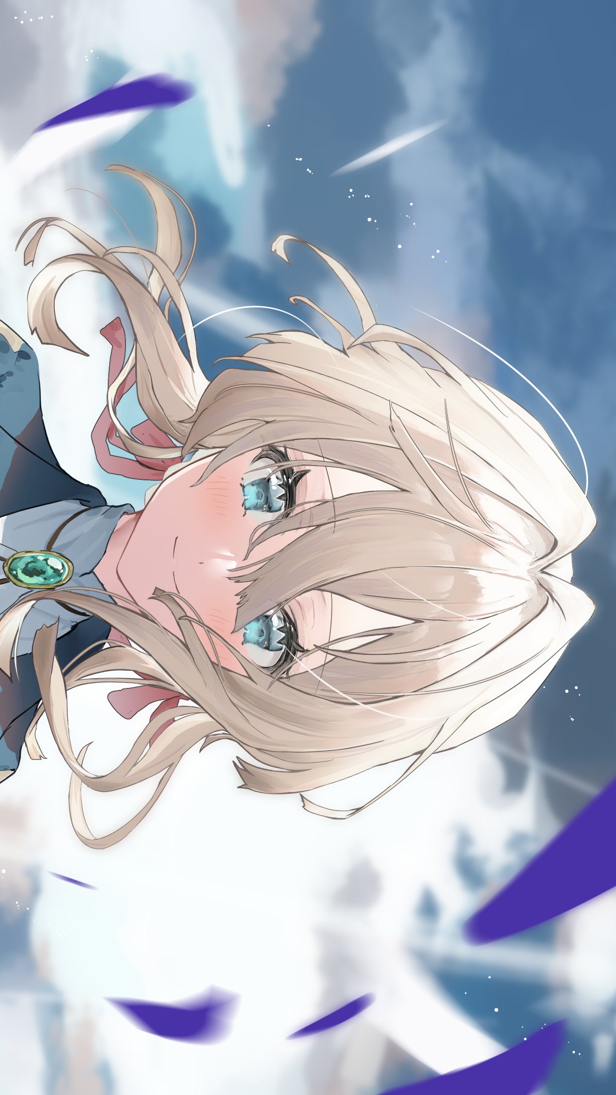 The Big ImageBoard (TBIB) - 00nanona 1girl aqua gemstone blonde hair ...