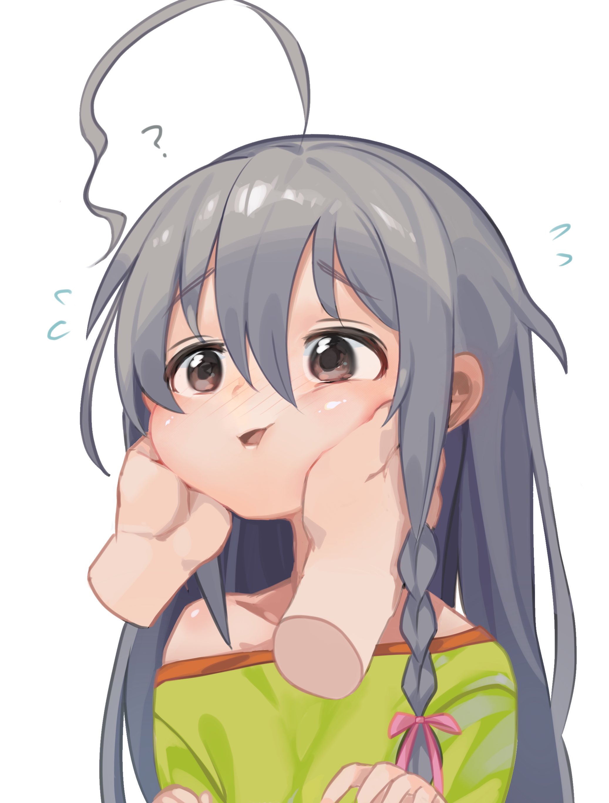 The Big ImageBoard (TBIB) - 1girl 1other :o absurdres ahoge braid ...