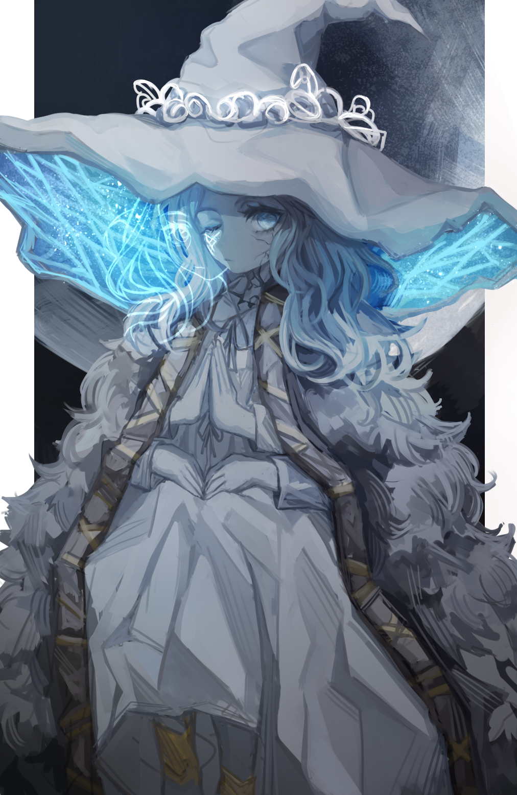 The Big ImageBoard (TBIB) - 1girl artist request blue eyes blue hair blue skin cloak colored ...