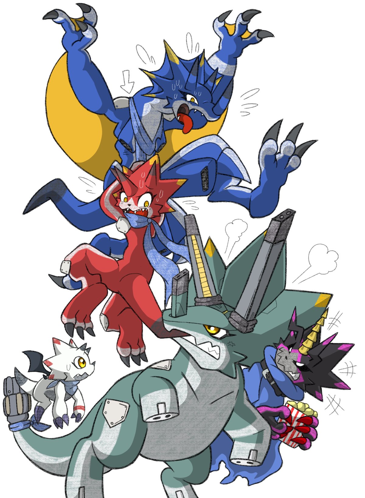 The Big ImageBoard (TBIB) - angry anthro bandai namco belt betelgammamon black body black sclera ...