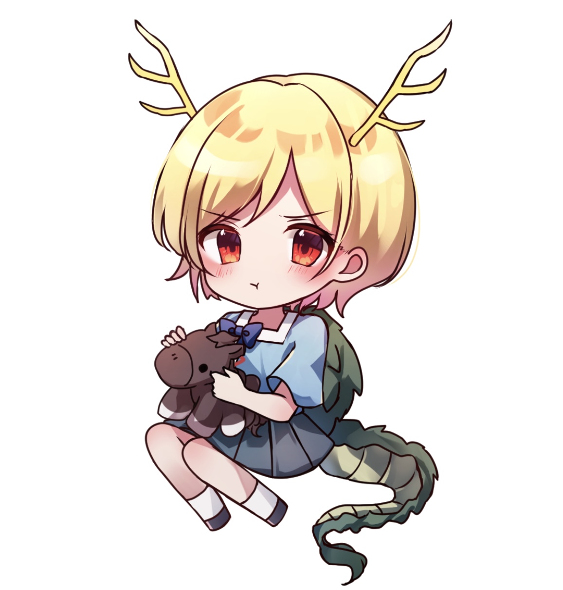 The Big ImageBoard (TBIB) - 1girl animal ears antlers black eyes blonde ...