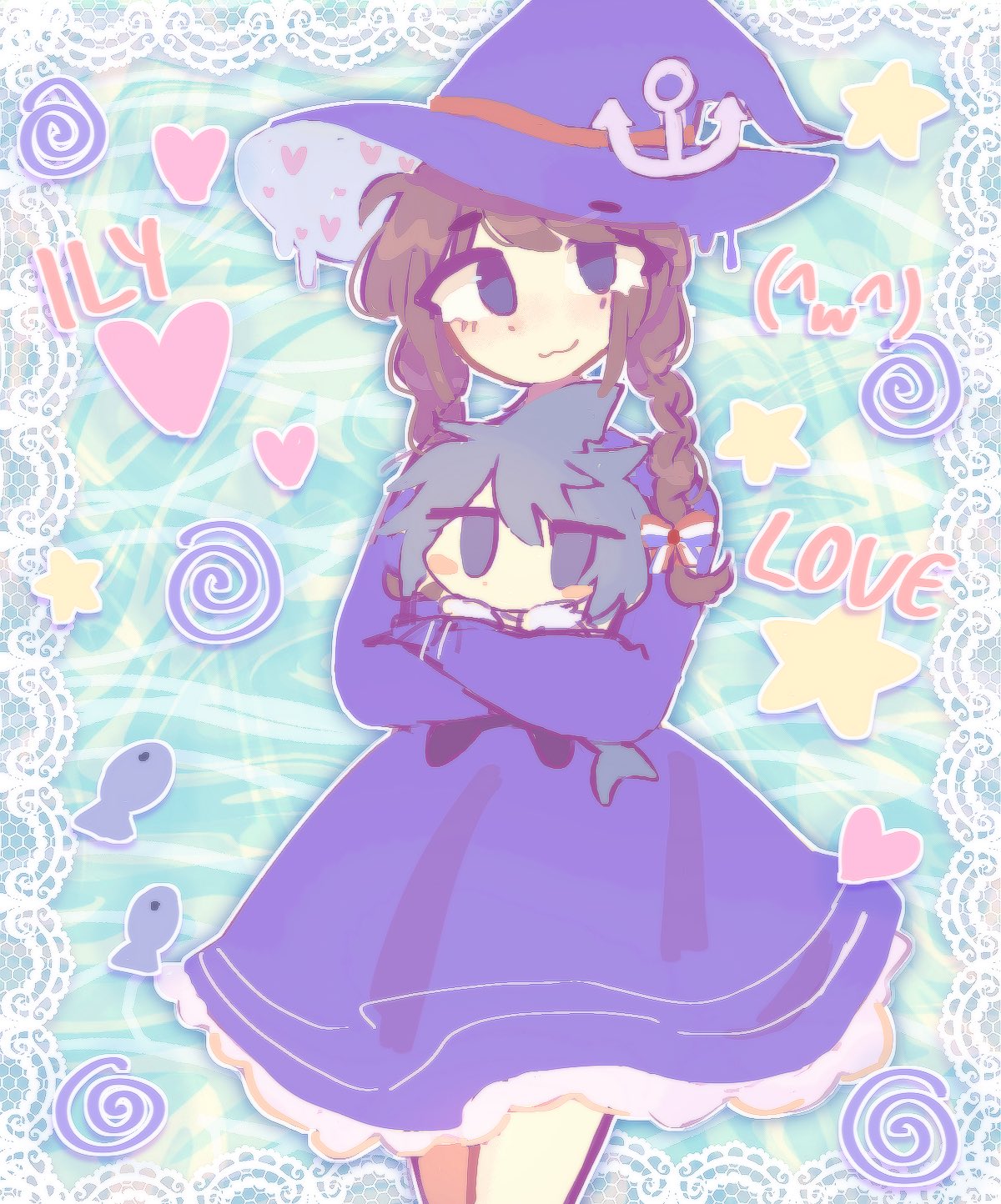 The Big ImageBoard (TBIB) - 1boy 1girl anchor hat ornament blush bow ...