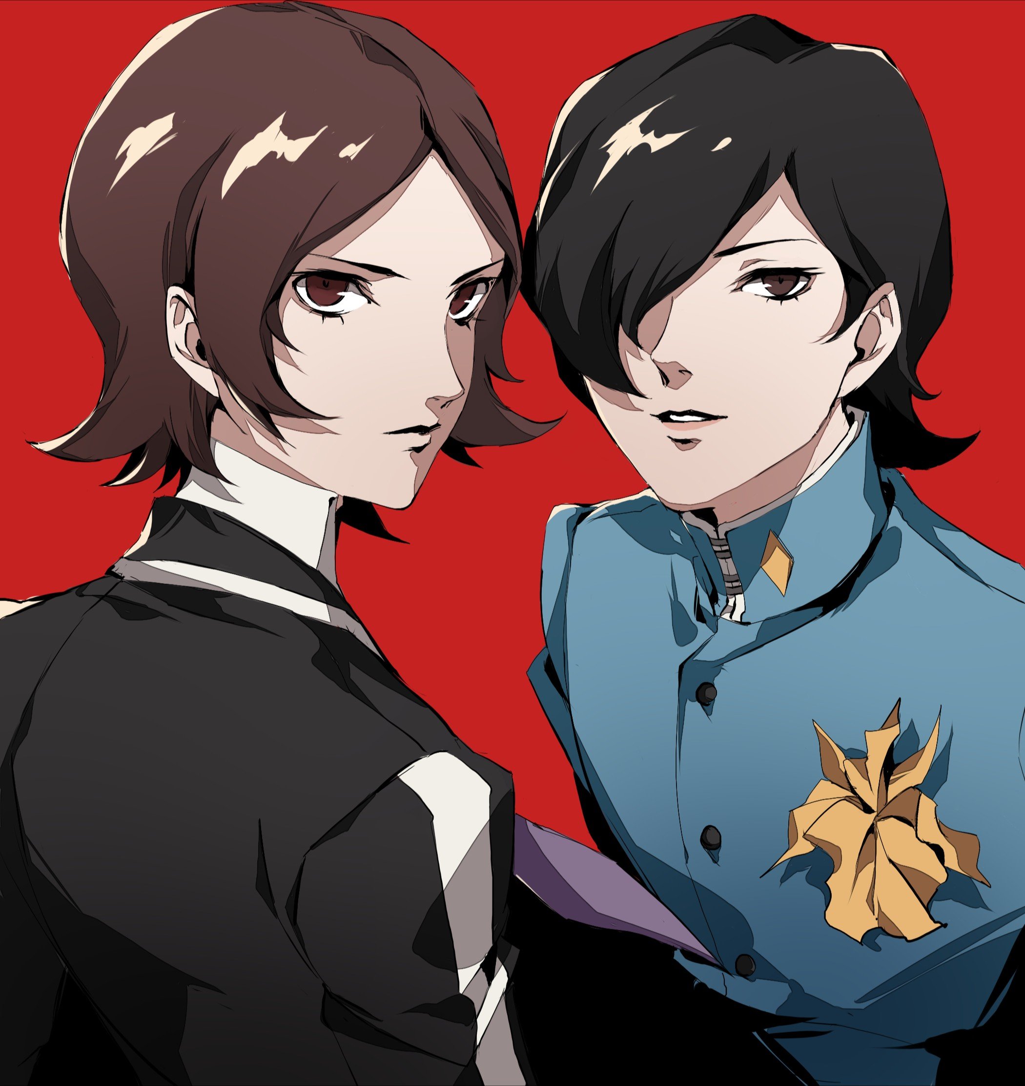 The Big ImageBoard (TBIB) - 2boys black hair brown eyes brown hair hair ...