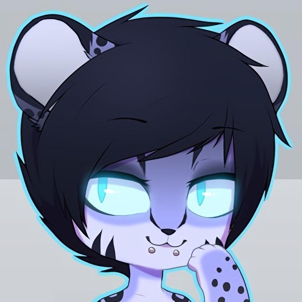 The Big ImageBoard (TBIB) - ambiguous gender anthro black hair black lips black nose blue eyes ...