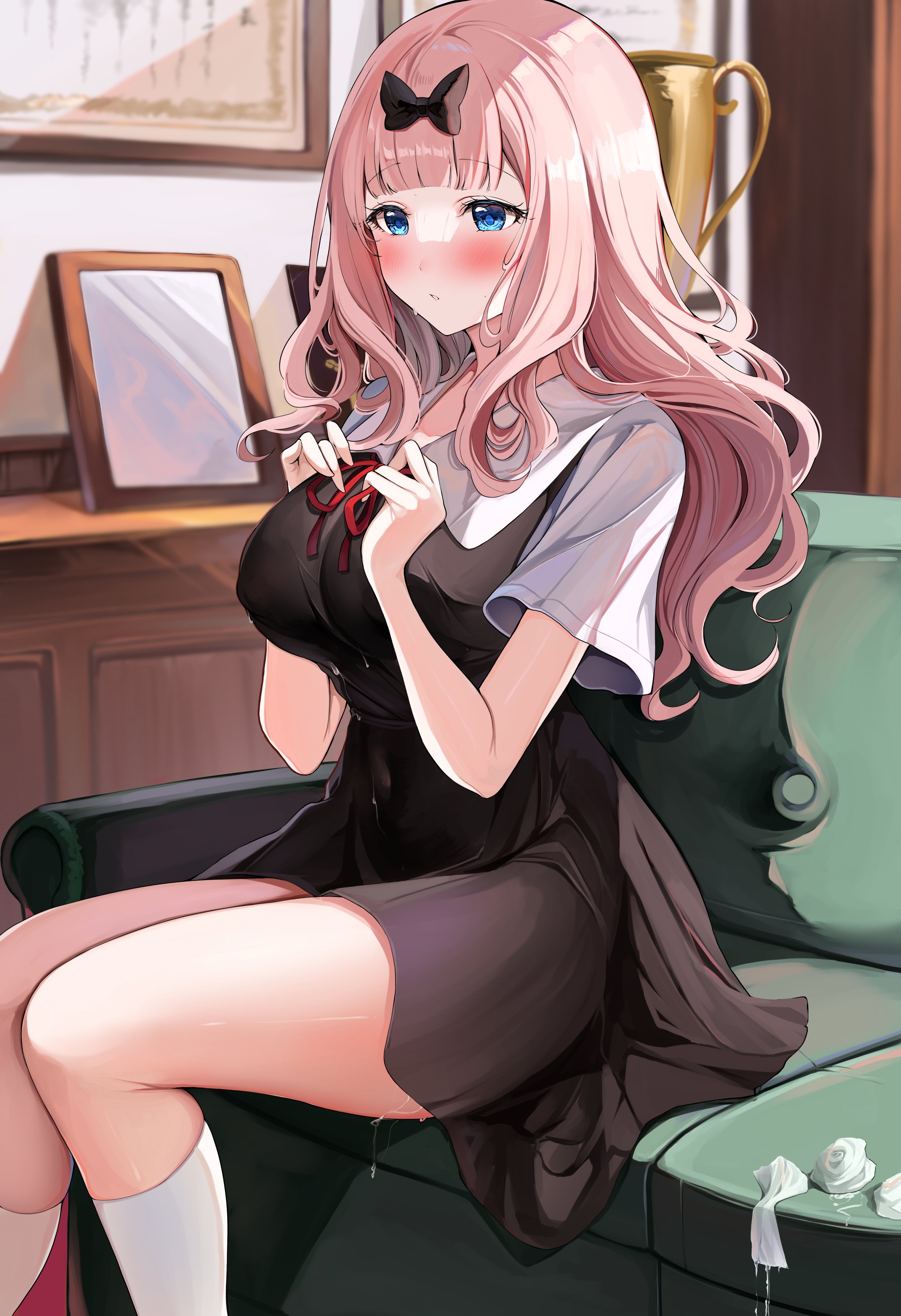 The Big ImageBoard (TBIB) - 1girl absurdres bad id bad twitter id black bow black dress blue ...