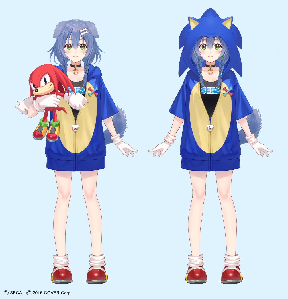 The Big ImageBoard (TBIB) - 1girl animal ears bangs black choker blue ...