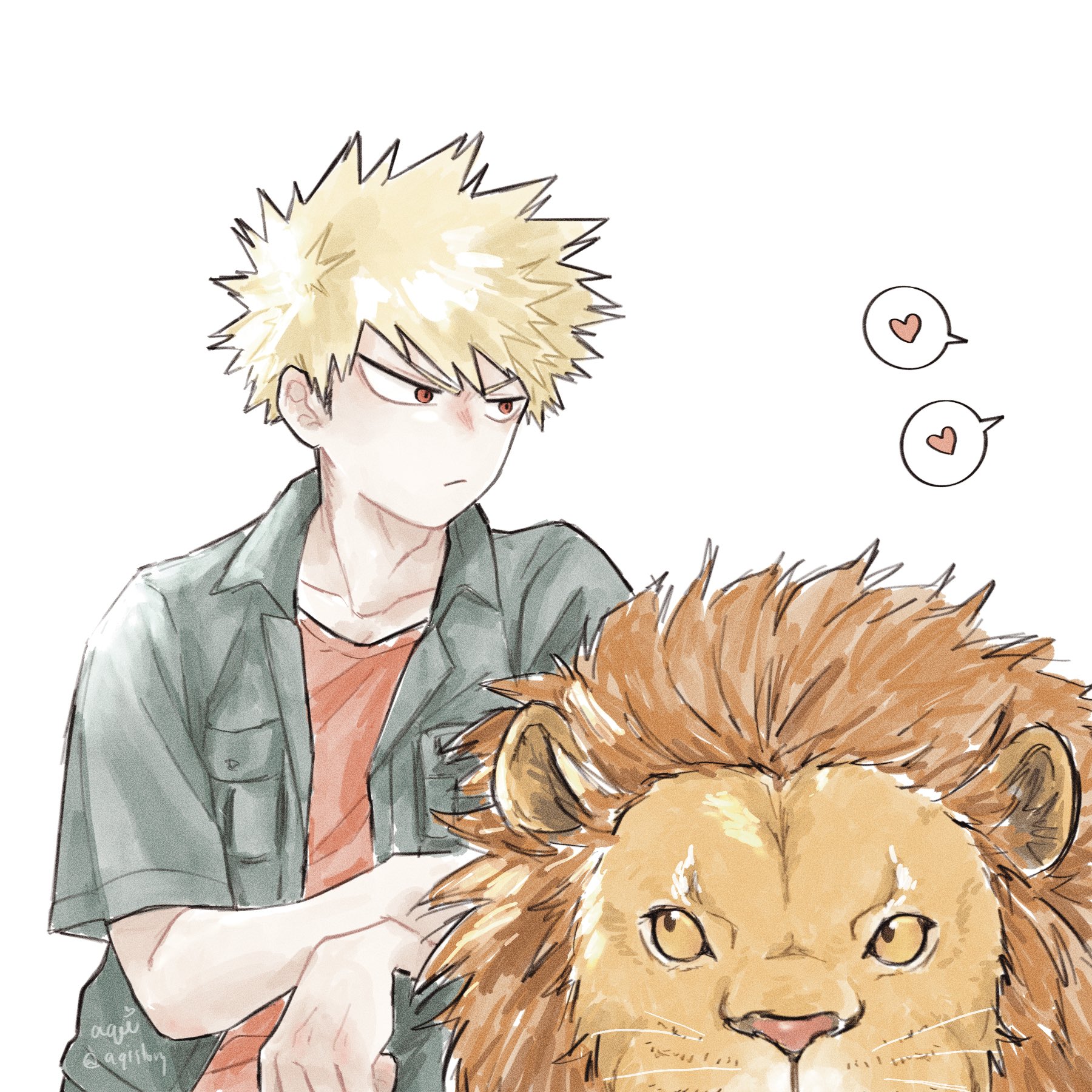 The Big ImageBoard (TBIB) - 1boy animal aqistory bakugou katsuki blonde ...