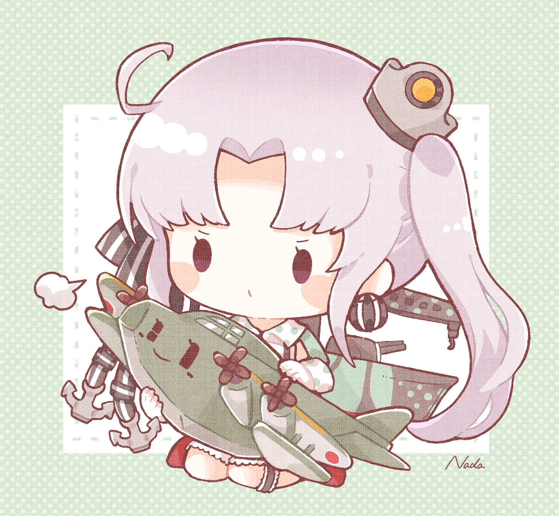 The Big ImageBoard (TBIB) - 1girl ahoge aircraft airplane akitsushima ...