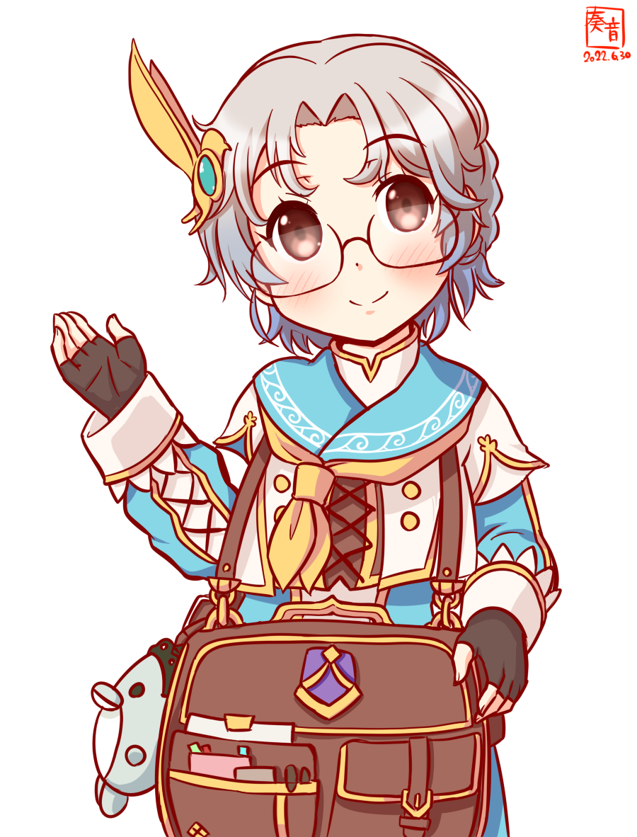 The Big ImageBoard (TBIB) - 1girl bag black gloves brown eyes chichae ...