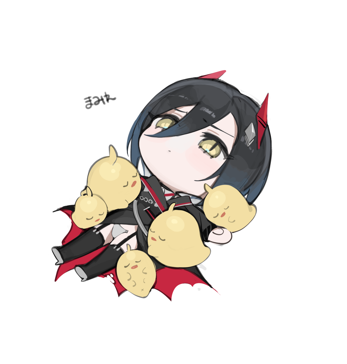 The Big ImageBoard (TBIB) - 1girl azur lane black coat black hair boots chibi coat garter straps ...