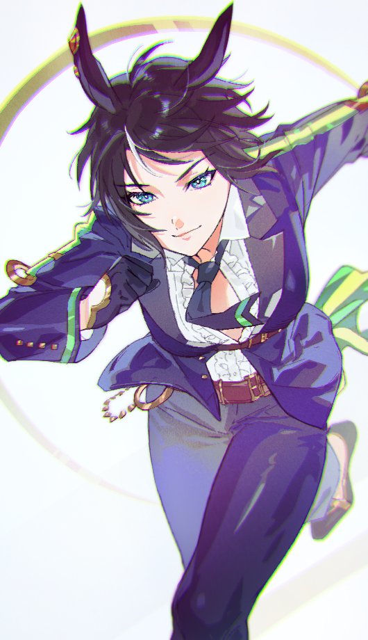 The Big ImageBoard (TBIB) - 1girl animal ears bangs belt black footwear black gloves black ...