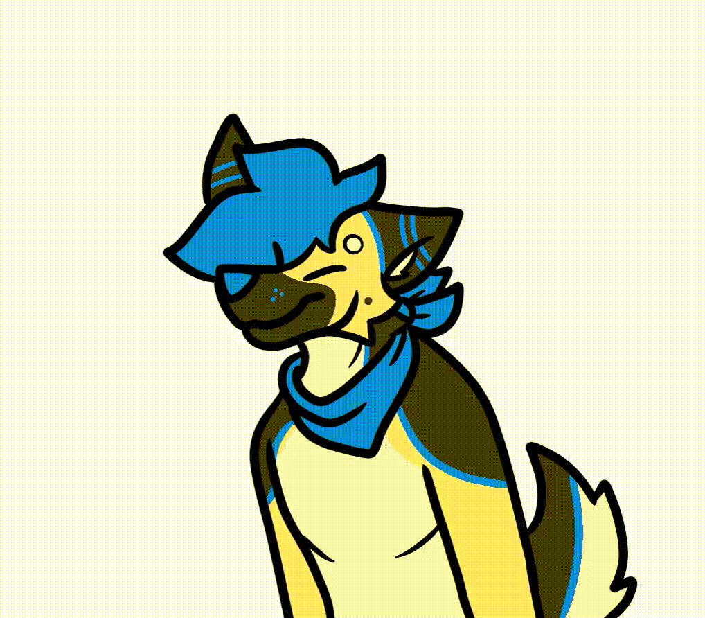 The Big Imageboard Tbib Ambiguous Gender Animated Anthro Bandanna Barking Blue Body Blue Fur 