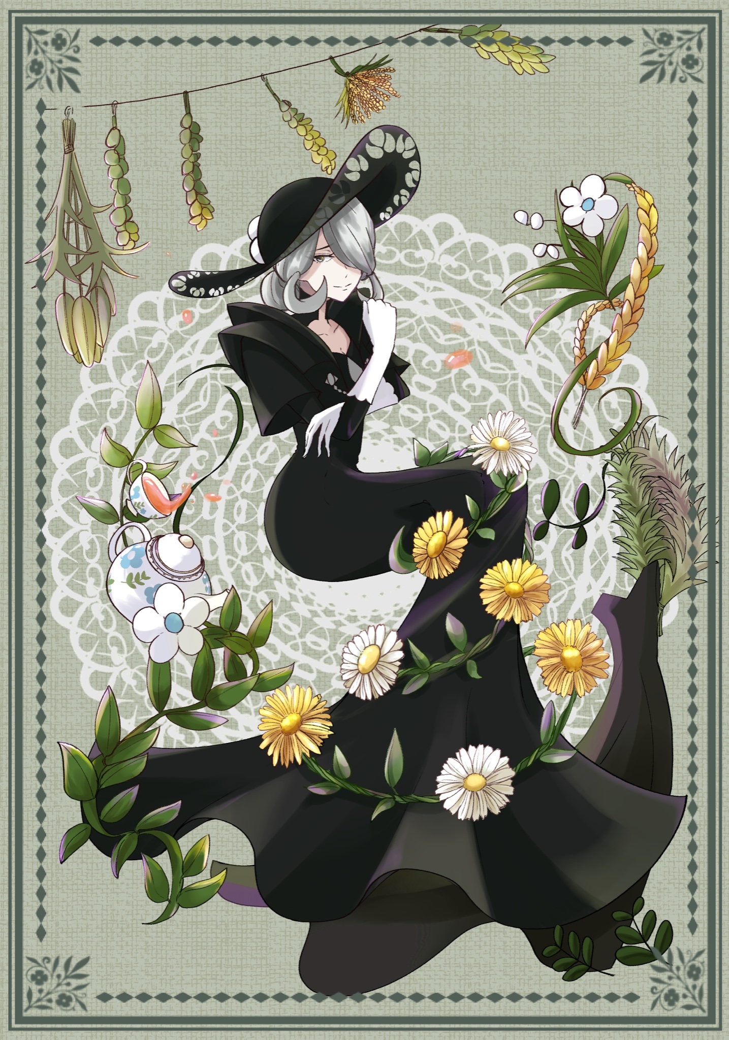 The Big ImageBoard (TBIB) - 1girl black dress black hat closed mouth cogita (pokemon) collarbone ...