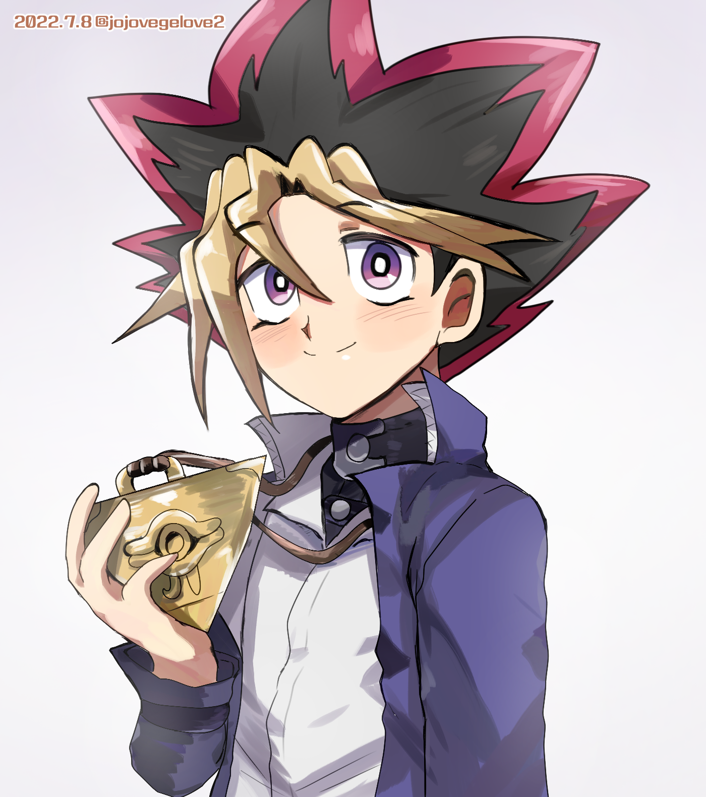 The Big ImageBoard (TBIB) - 1boy 2022 black hair blonde hair blush ...