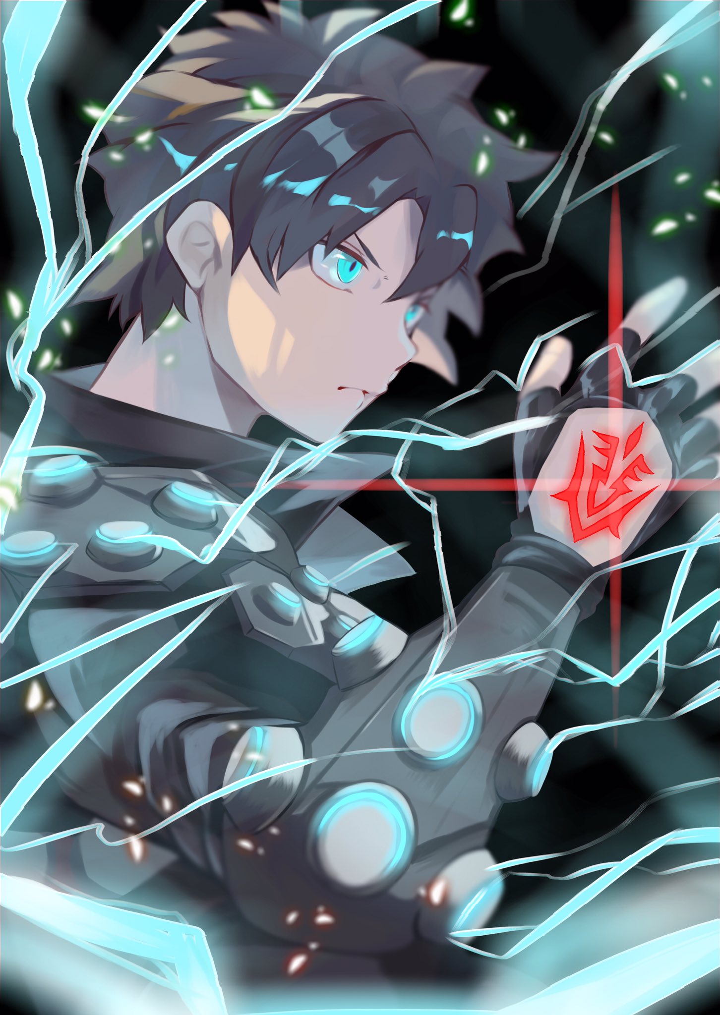 The Big ImageBoard (TBIB) - 1boy armor black hair blue eyes command ...