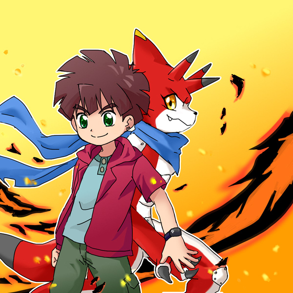 The Big ImageBoard (TBIB) - anthro bandai namco betelgammamon brown hair clothing cute fangs ...