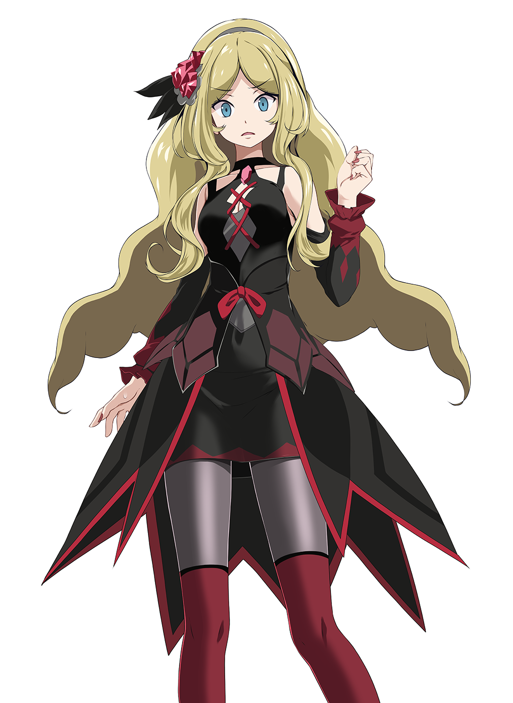 The Big ImageBoard (TBIB) - 1girl black skirt black sleeves blonde hair ...