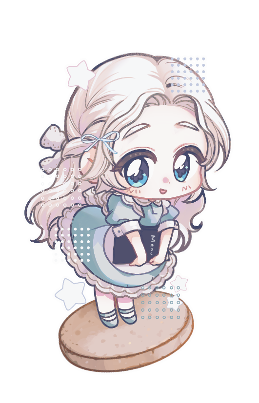 The Big ImageBoard (TBIB) - 1girl alternate costume apron blue dress blue eyes blue footwear ...