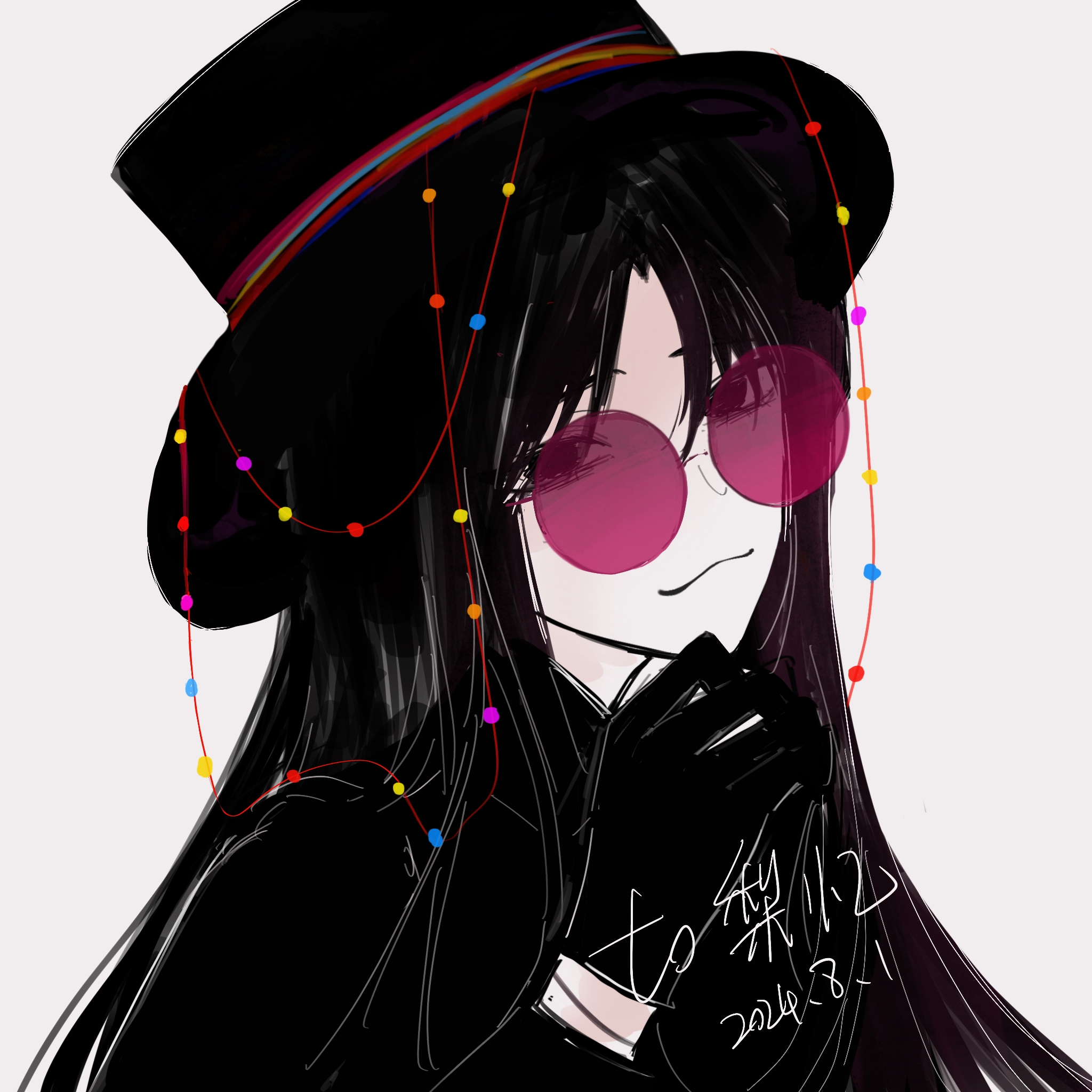 The Big ImageBoard (TBIB) - 1boy beads black eyes black gloves black hair black hat black shirt ...