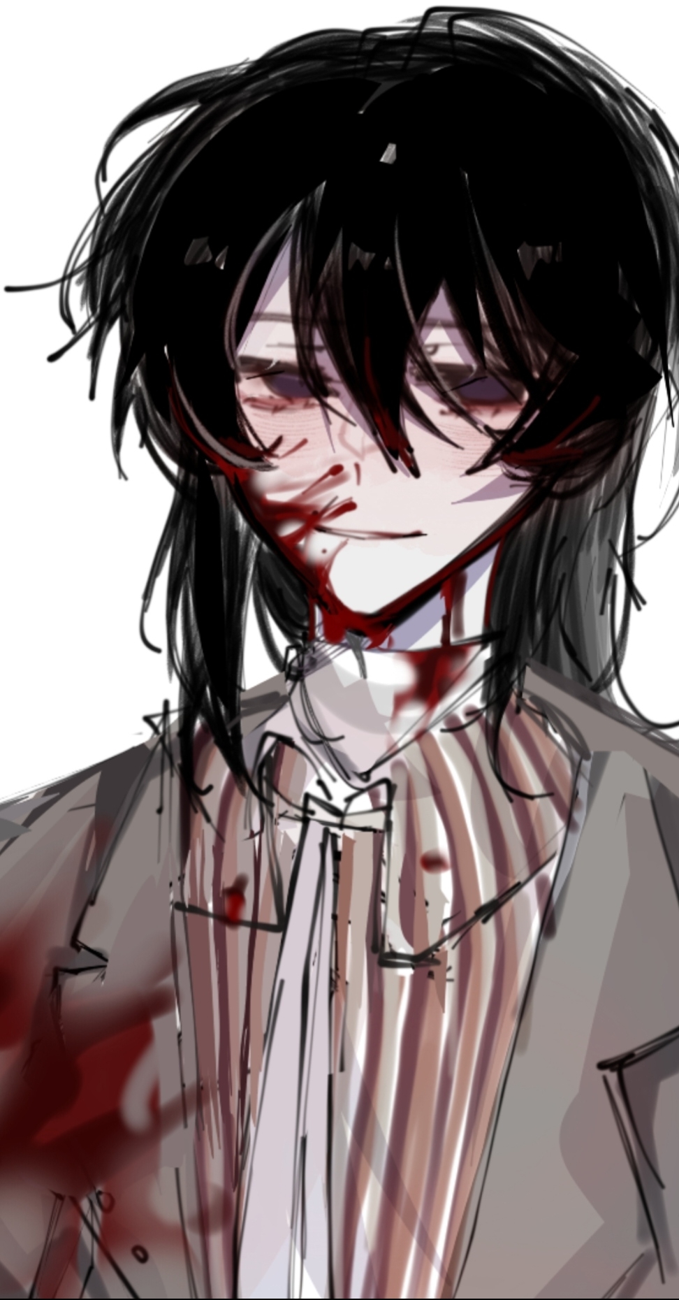 The Big ImageBoard (TBIB) - 1boy black eyes black hair blood blood on clothes blood on face ...
