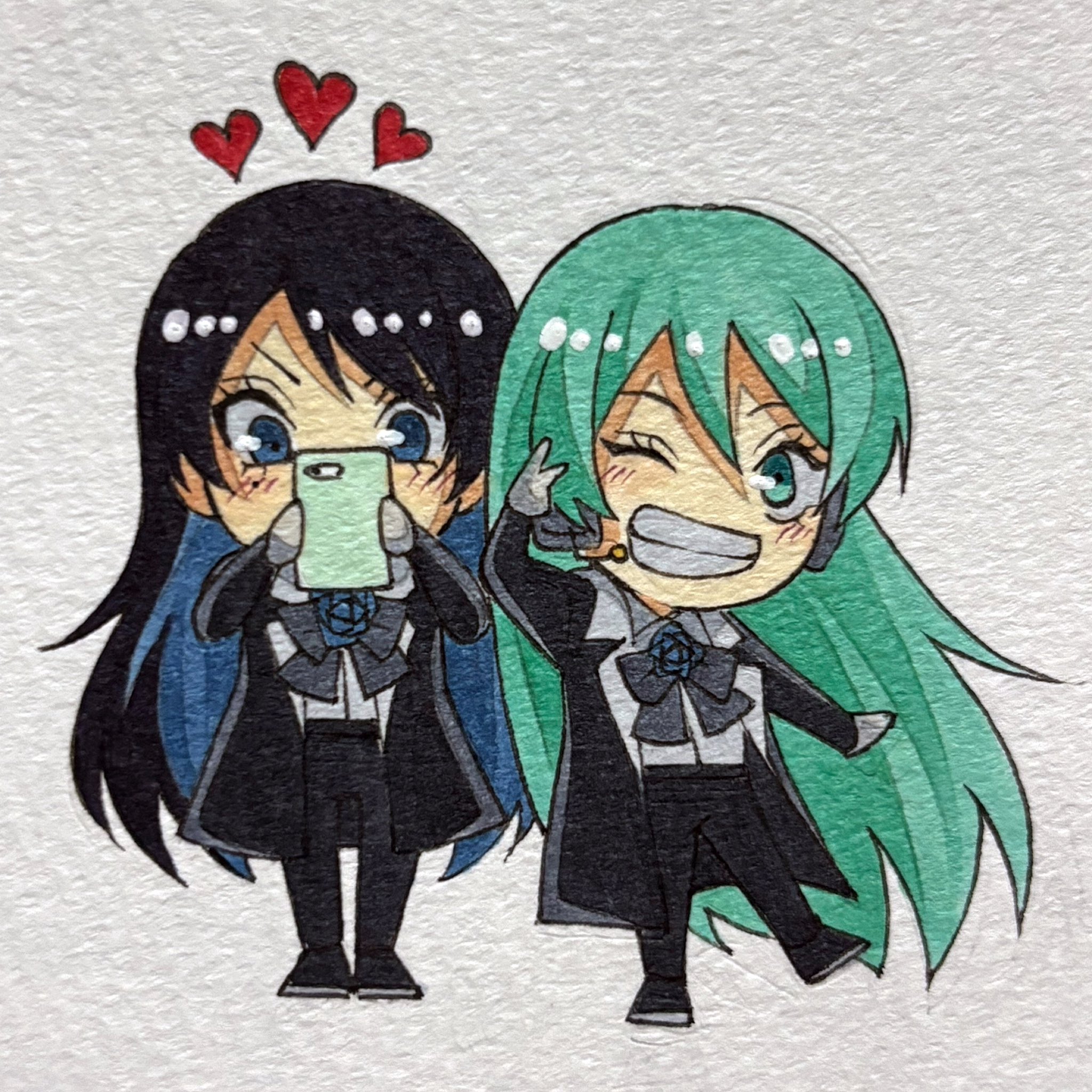 The Big ImageBoard (TBIB) - ado (utaite) aqua eyes aqua hair black coat ...