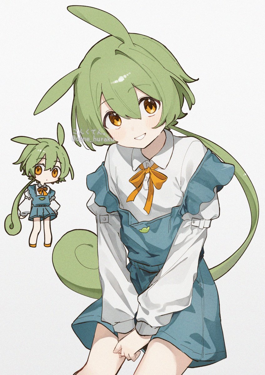 The Big ImageBoard (TBIB) - 1girl :d animal ears blue overalls blush ...