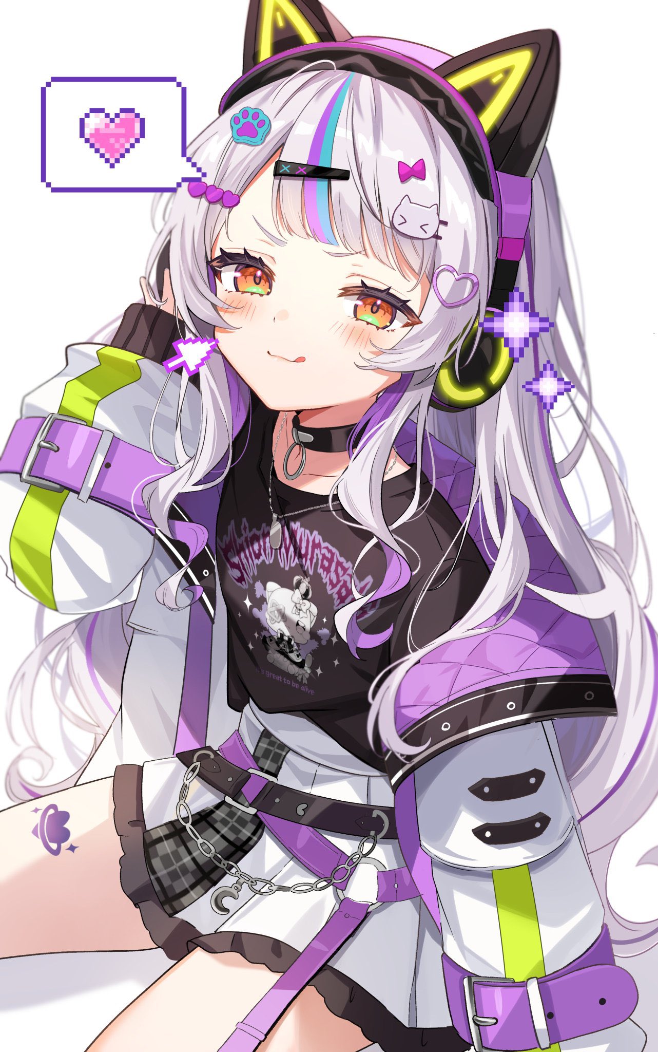 The Big ImageBoard (TBIB) - 1girl :p animal ear headphones animal ears cat ear headphones fake ...