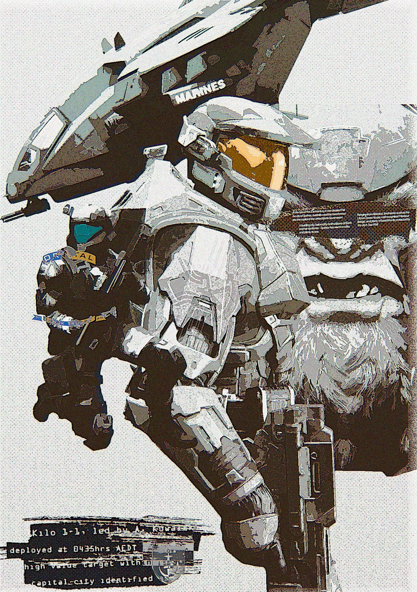 The Big ImageBoard (TBIB) - 2boys aircraft airplane armor assault rifle assault visor brute ...