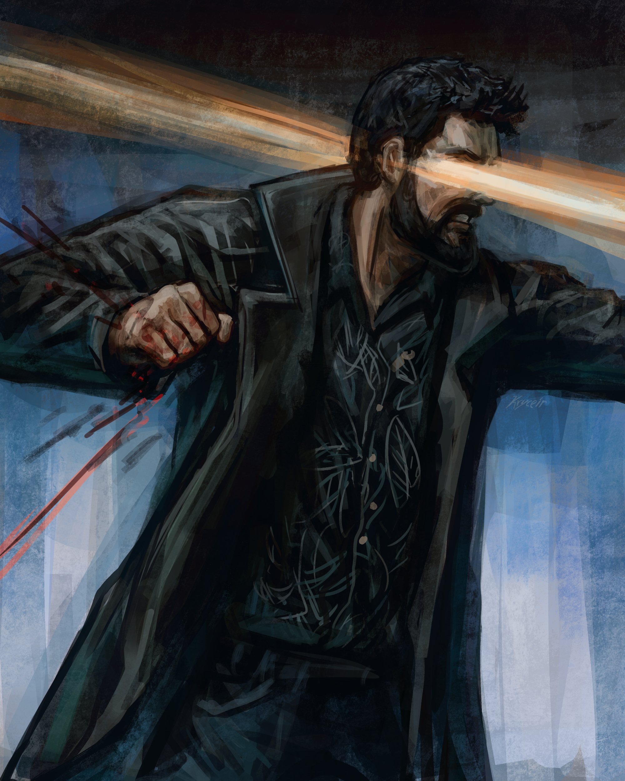 The Big ImageBoard (TBIB) - 1boy absurdres arm up beard billy butcher ...