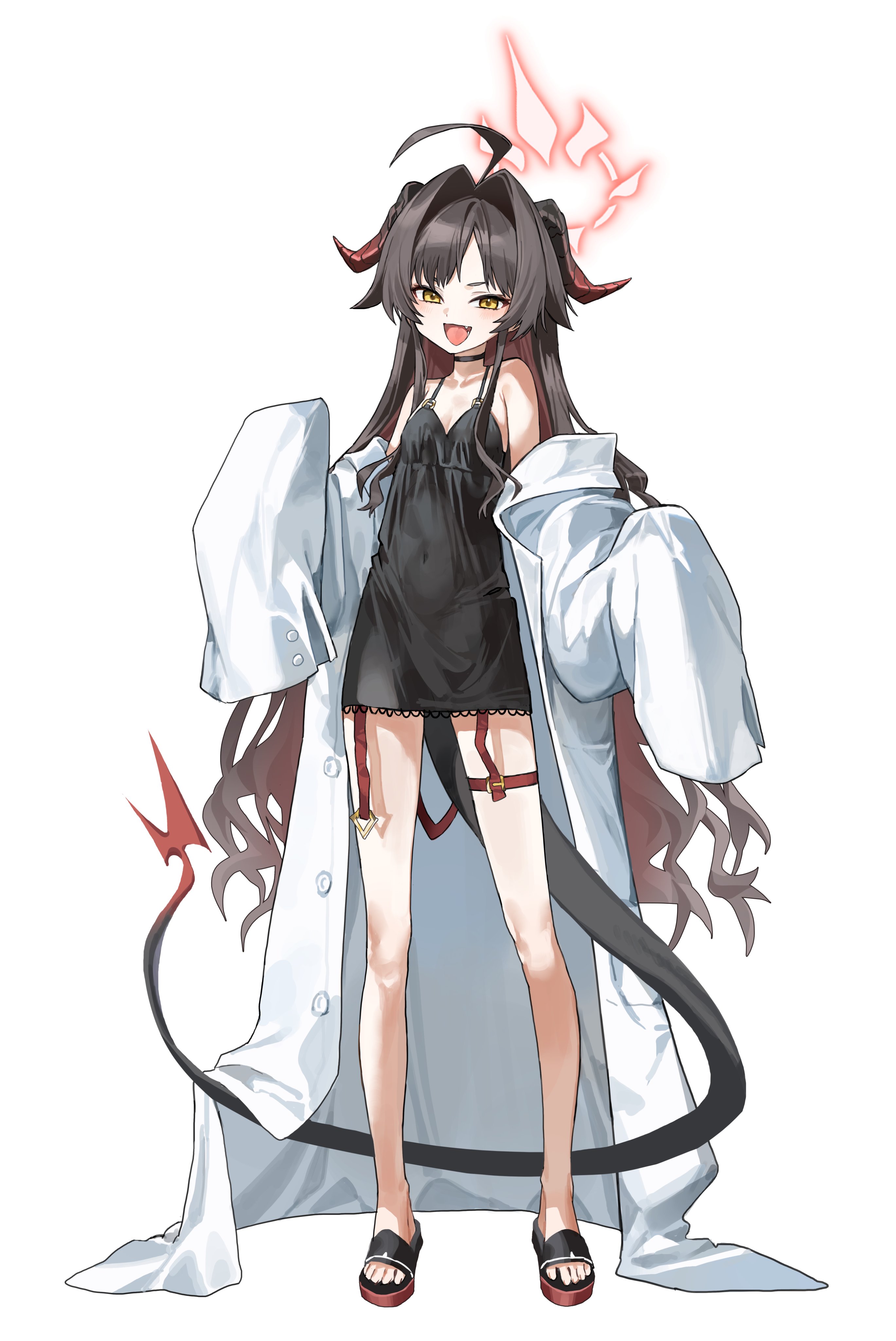 The Big ImageBoard (TBIB) - 1girl absurdres alternate costume black dress black horns black tail ...