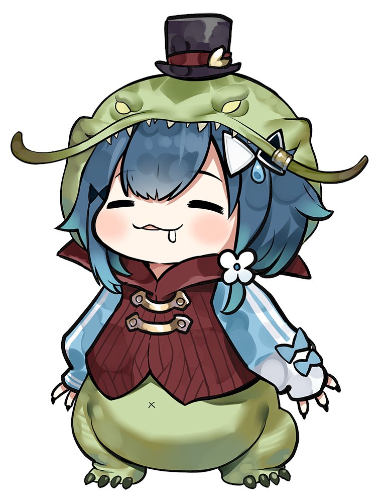 The Big ImageBoard (TBIB) - 1girl black hat blue hair blue jacket blush ...