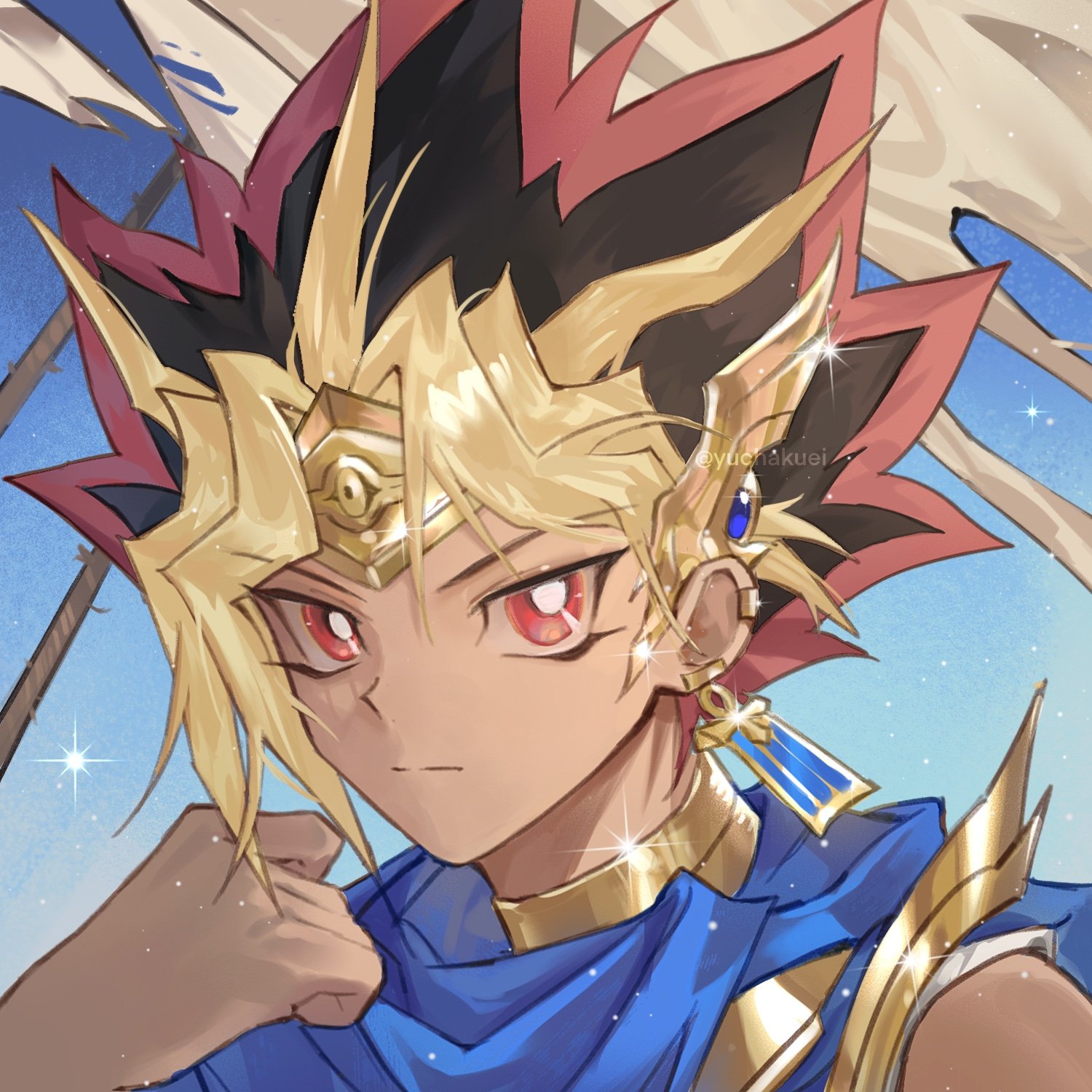 The Big ImageBoard (TBIB) - 1boy ancient egyptian atem blonde hair blue ...
