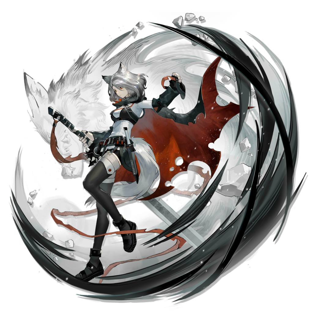 The Big ImageBoard (TBIB) - 1girl animal ears arknights arm up bad link black cape black ...