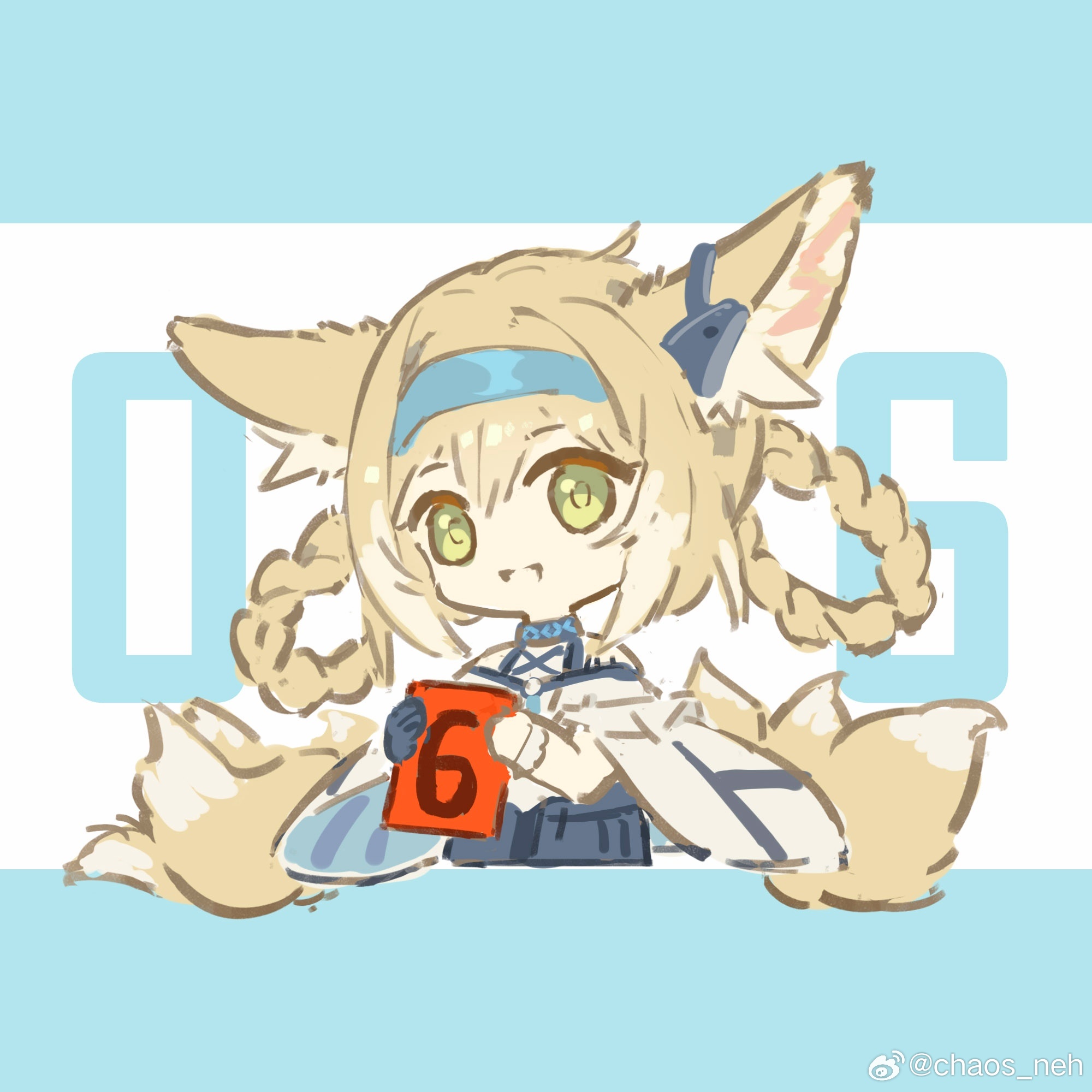 The Big ImageBoard (TBIB) - 1girl animal ears arknights black gloves blonde hair blue hairband ...