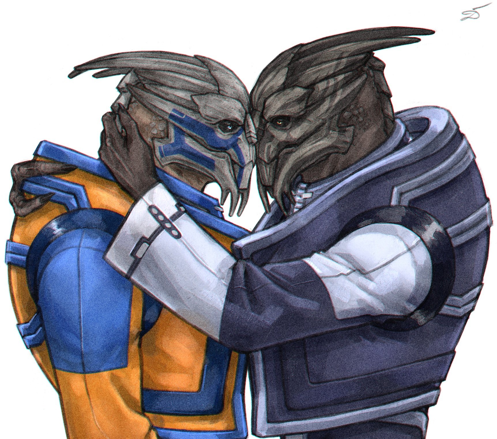 The Big ImageBoard (TBIB) - 3 fingers adrien victus alien bioware blue eyes bodypaint ...