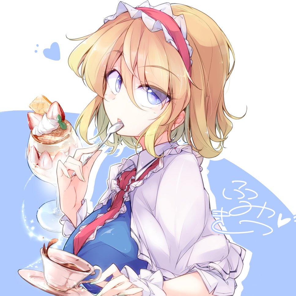 The Big ImageBoard (TBIB) - 1girl alice margatroid ascot blonde hair blue dress blue eyes ...