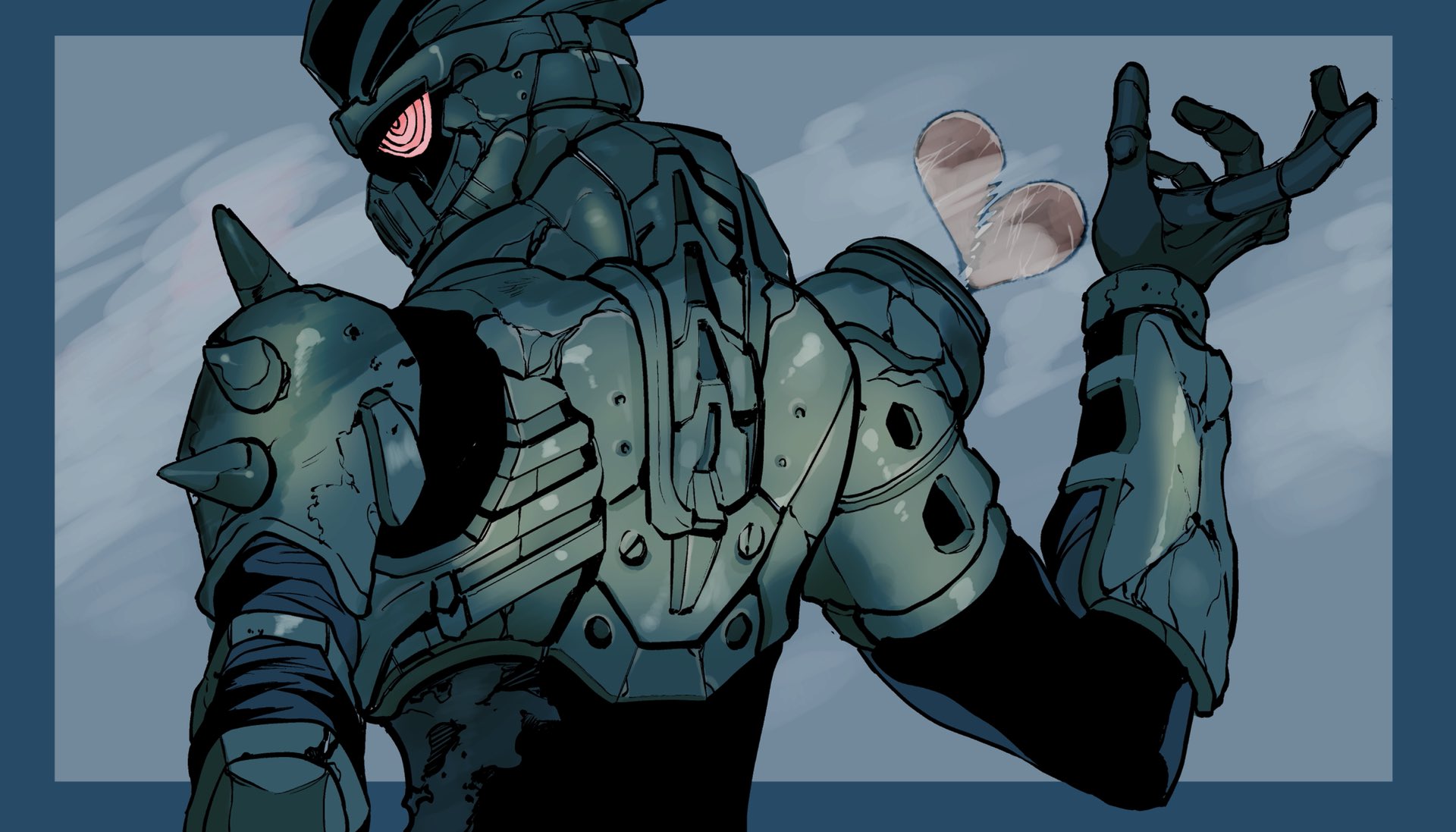 The Big ImageBoard (TBIB) - 1boy armor black bodysuit black hair blue border blue eyes bodysuit ...