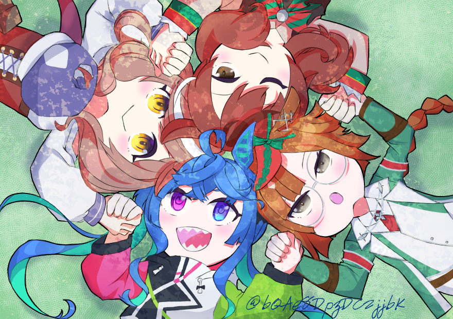 The Big ImageBoard (TBIB) - 4girls :> @ @ ahoge animal ears blue eyes ...