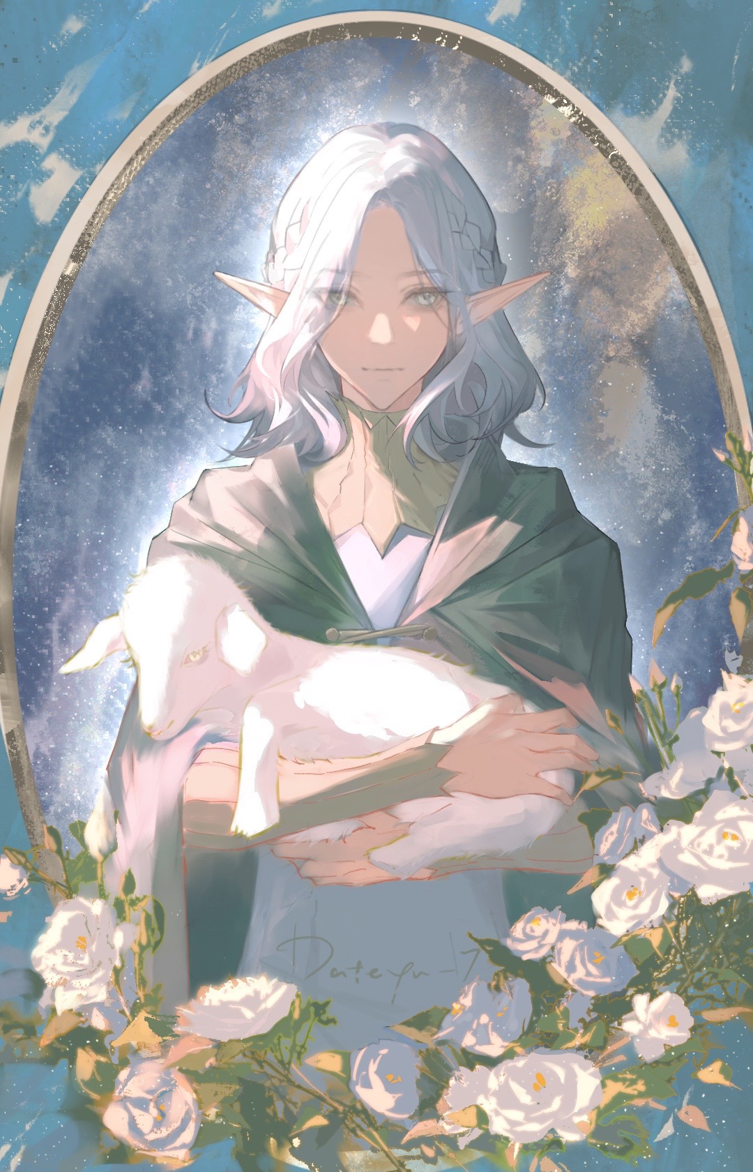 The Big ImageBoard (TBIB) - 1boy animal border braid cloak dateyu-7 dungeon meshi elf flower ...