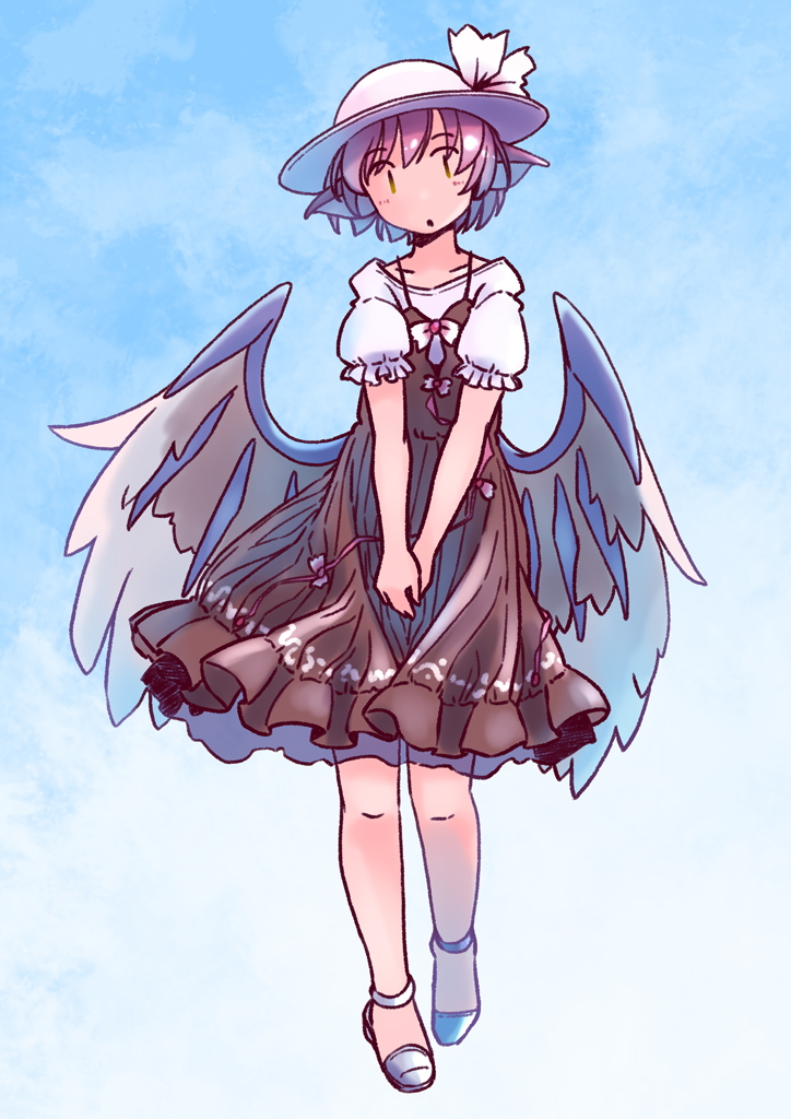 The Big ImageBoard (TBIB) - 1girl adapted costume animal ears bird ears bird wings blush brown ...