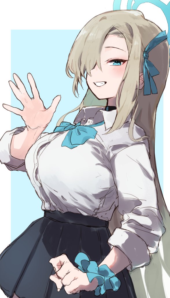 The Big ImageBoard (TBIB) - 1girl asuna (blue archive) black choker black skirt blue archive ...