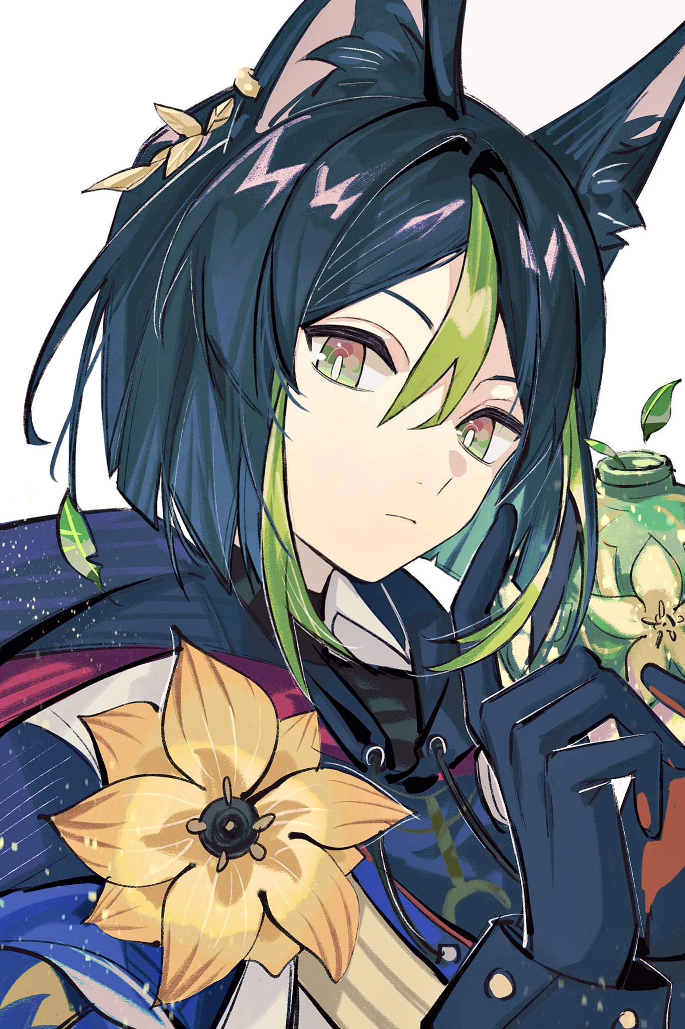 The Big ImageBoard (TBIB) - 1boy animal ears black gloves black hair ...