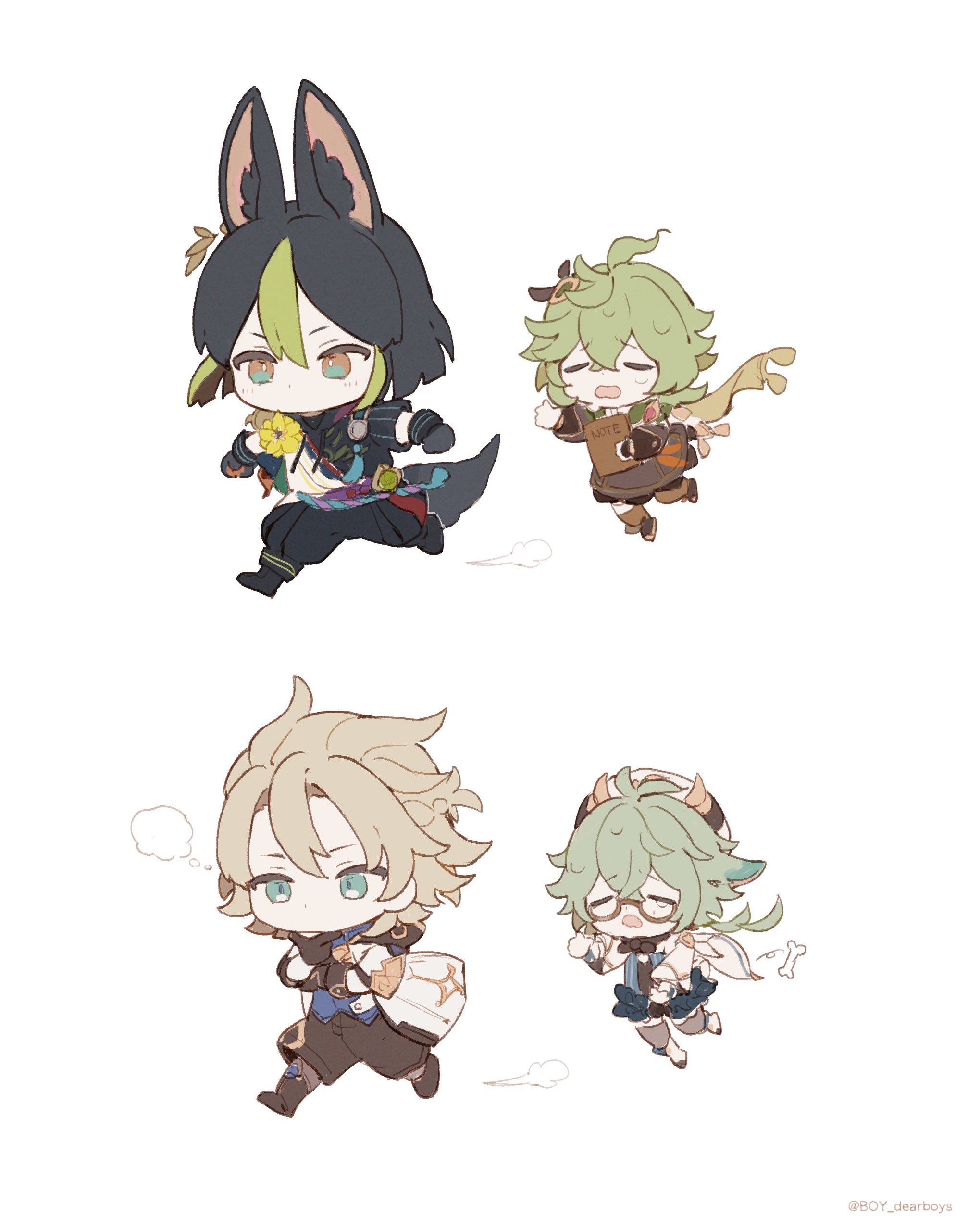 The Big ImageBoard (TBIB) - 2boys 2girls absurdres albedo (genshin ...