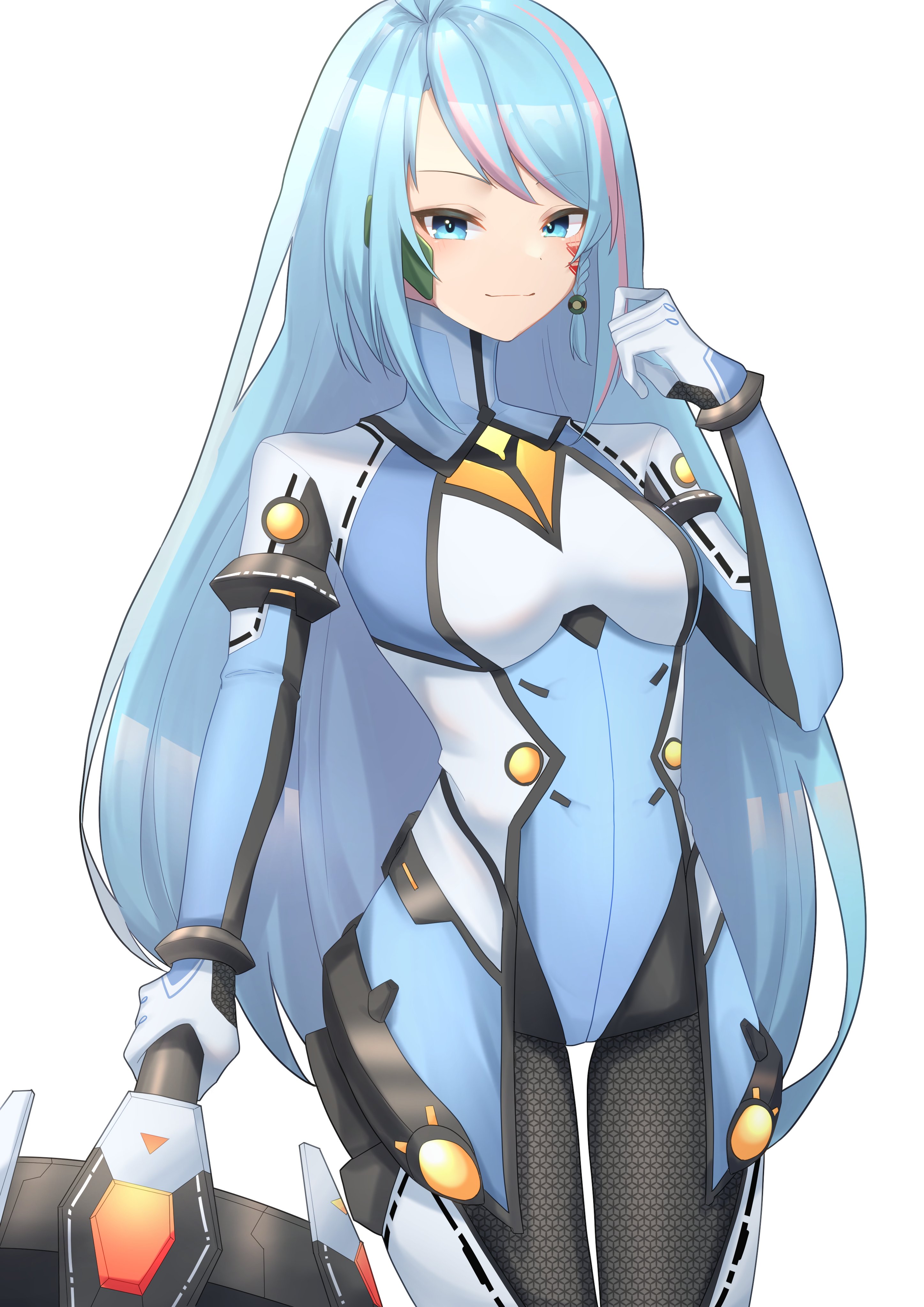 The Big ImageBoard (TBIB) - 1girl absurdres azura cecillia blue eyes blue gloves breasts gloves ...