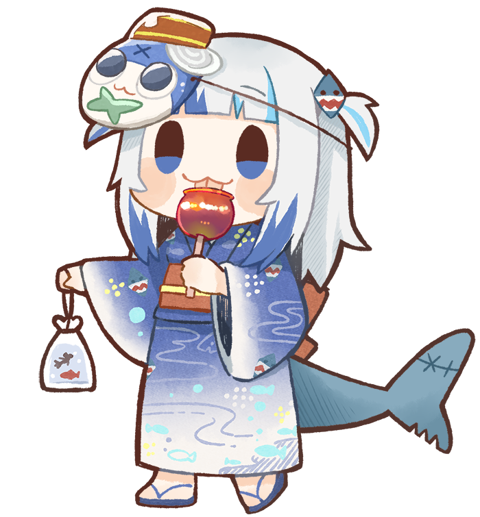 The Big ImageBoard (TBIB) - 1girl :3 :p adapted costume bag bagged fish blood blue eyes blue ...