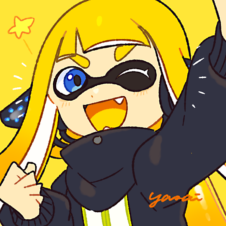 The Big ImageBoard (TBIB) - 1girl agent 3 (splatoon) blonde hair blue eyes blush clenched hand ...